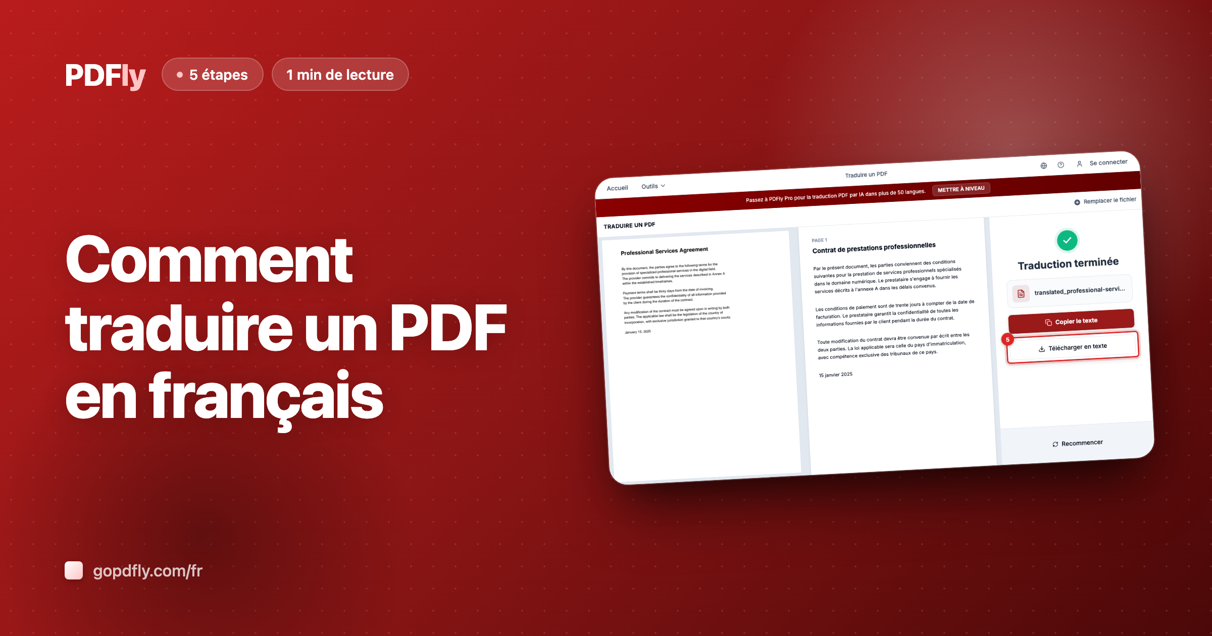 Comment traduire un PDF en français | PDFly